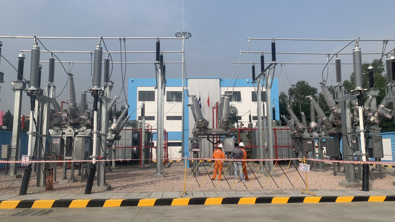 Đóng điện thành công và an toàn trạm biến áp 110kV Lĩnh Nam